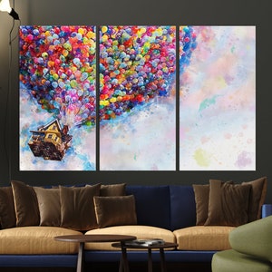Up Pixar Canvas, Pixar Wall Art, Kids Room Decor, Disney Gift, up Movie ...