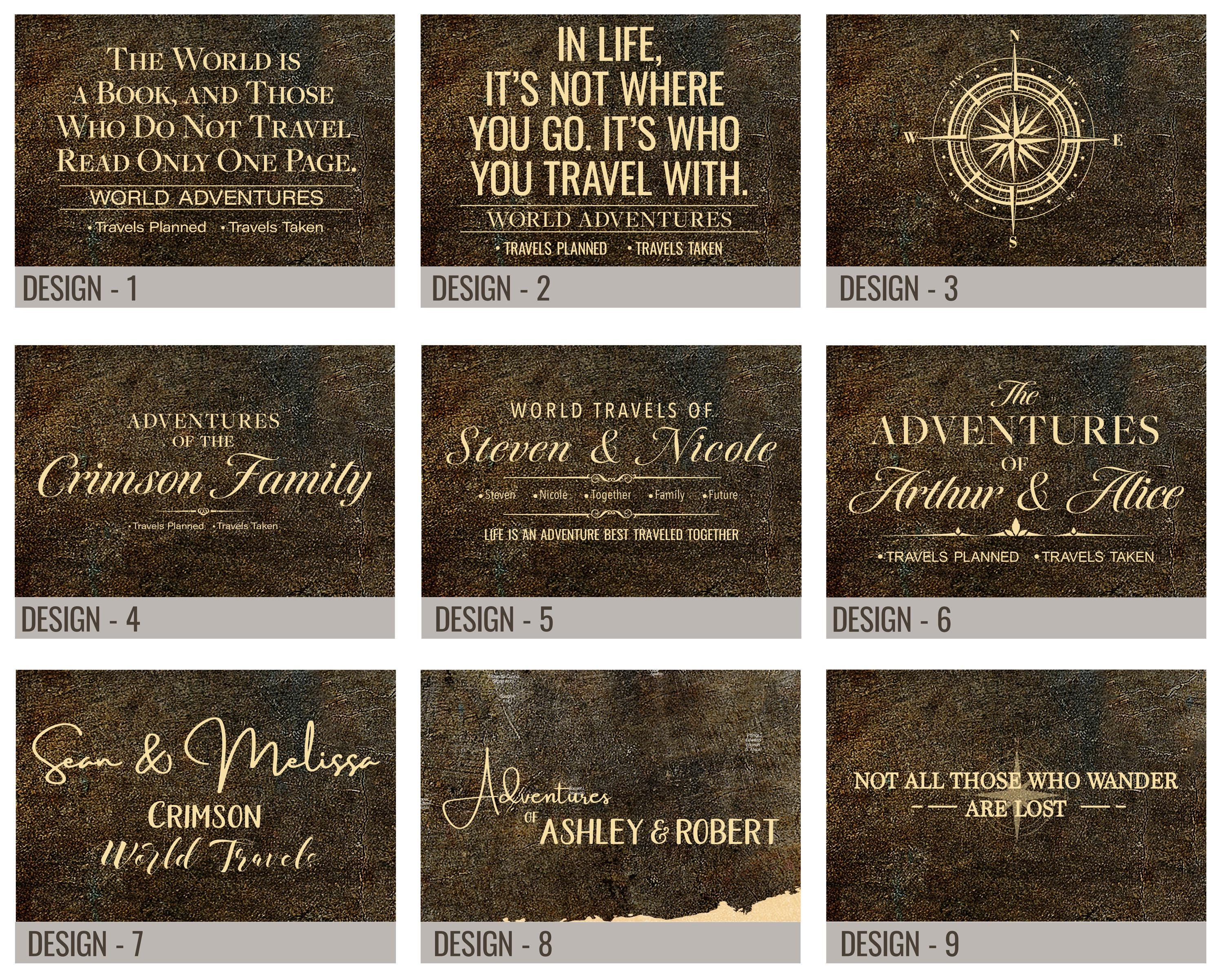Personalized Travel Maps, World Map Canvas Print, Personalized Gifts ...