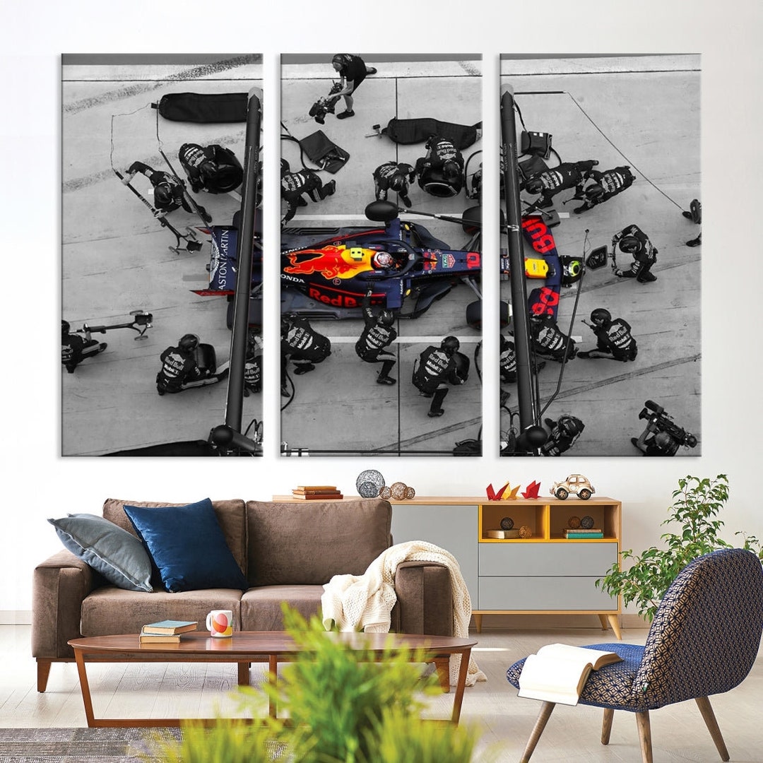 Formula 1 Canvas Wall Art Redbull Car Racing Print - Etsy