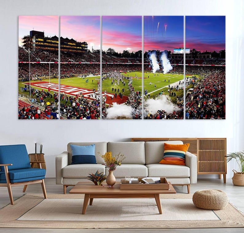 Stanford Stadium Wall Art Canvas Print – Iconic Night Game Art – Ready ...