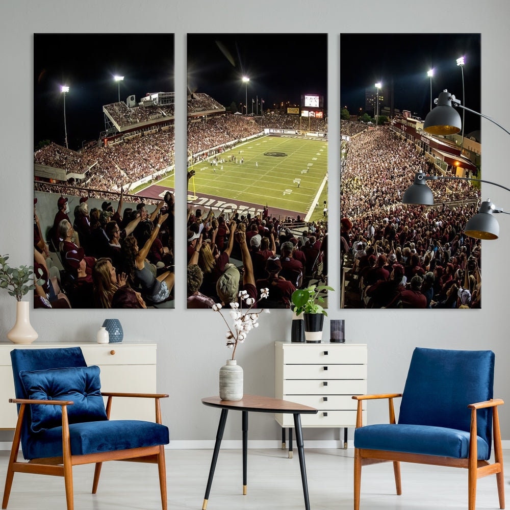 Washington Grizzly American Football Stadium Wall Art Canvas Print ...