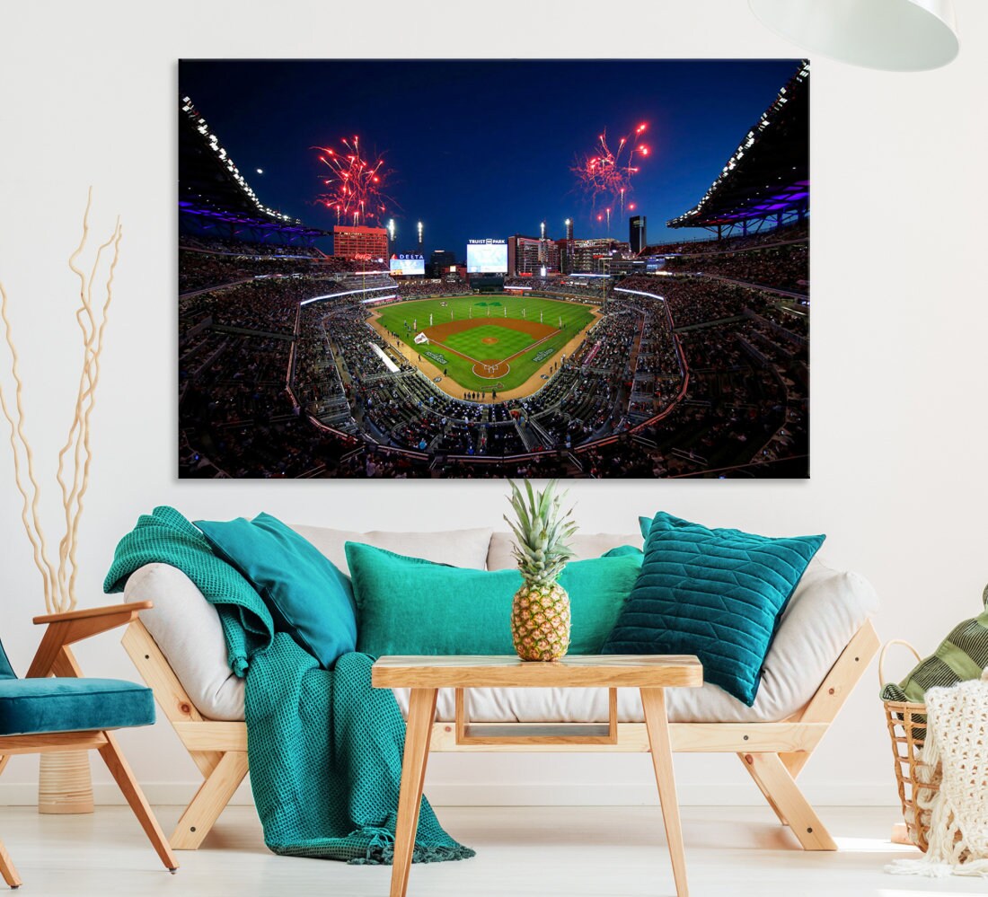 Atlanta Truist Park Braves Baseball Stadium Wall Art Canvas Print - Etsy