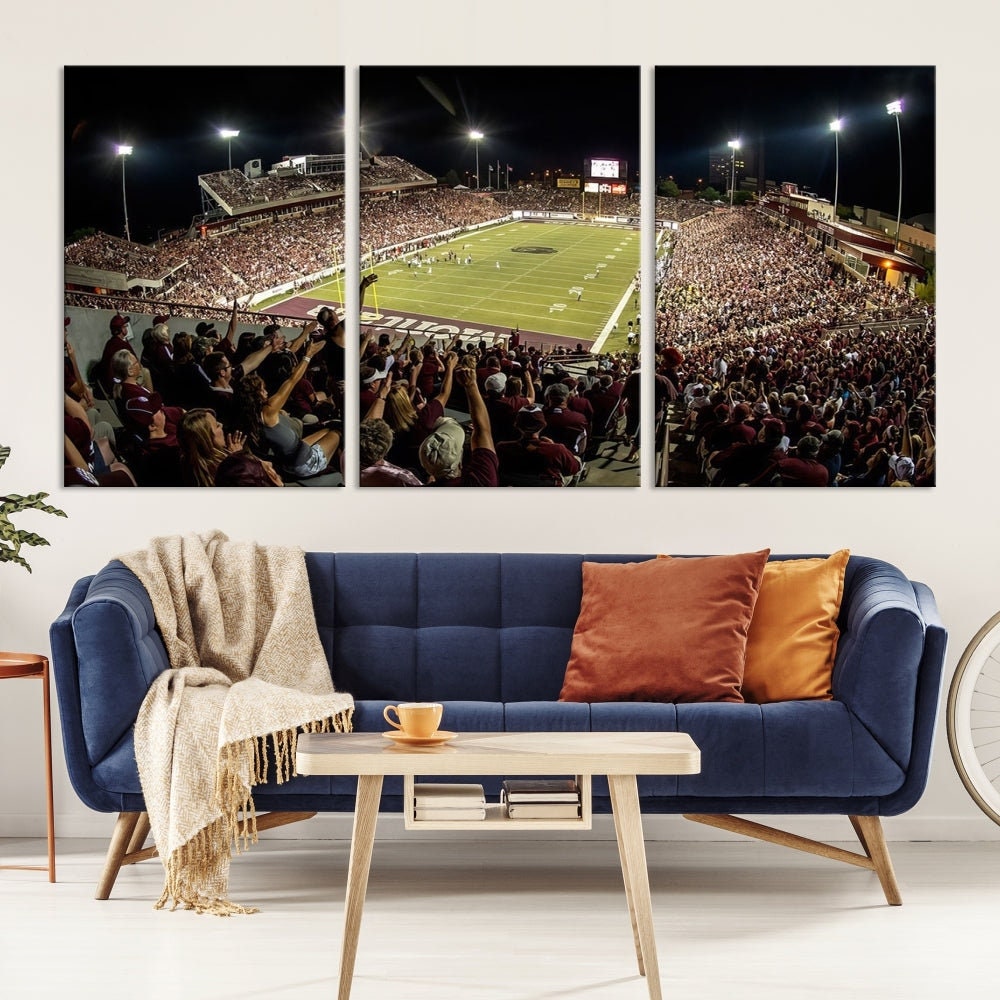 Washington Grizzly American Football Stadium Wall Art Canvas Print ...