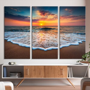 Sunset Big Canvas Print, Multi Panel Wall Art, Extra Large Print ...
