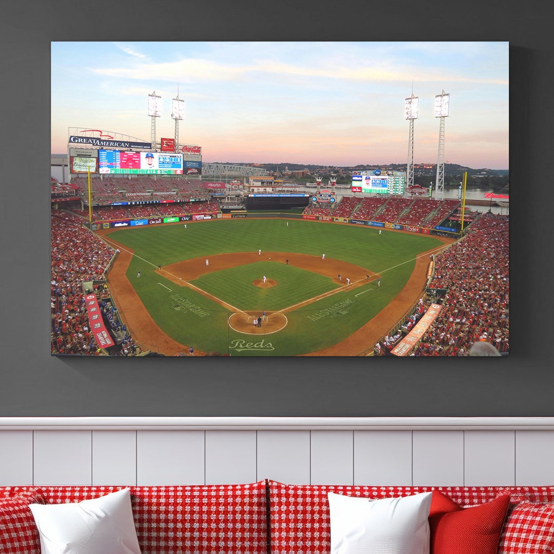 Great American Ball Park Print Cincinnati Reds Stadium Wall Art Print ...