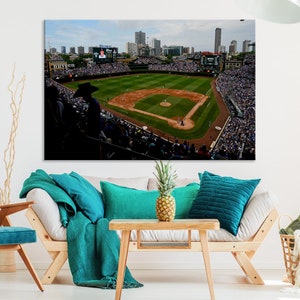 Wrigley Field Canvas Print | Ready to Hang Framed Canvas MLB Baseball ...