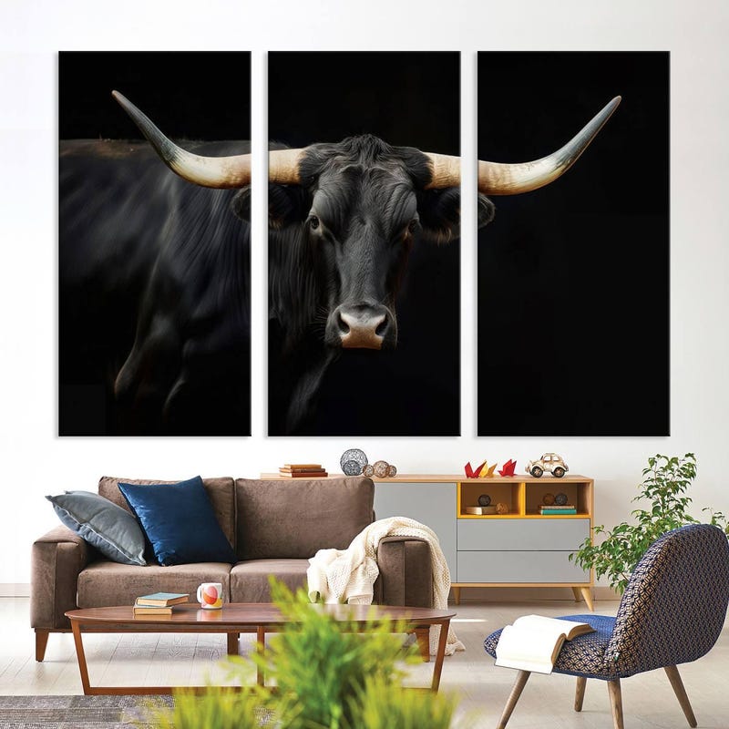 Western Cow Nursery Art - Etsy