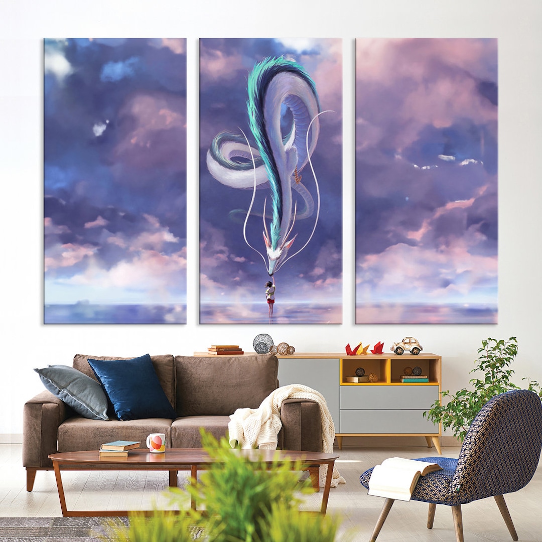 Spirited Away Haku and Chihiro Poster - Anime Lover - Hayao Miyazaki ...