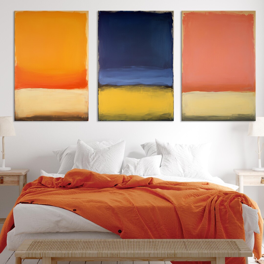 Mark Rothko Style Color Block Wall Art Mark Rothko Inspired Purple ...