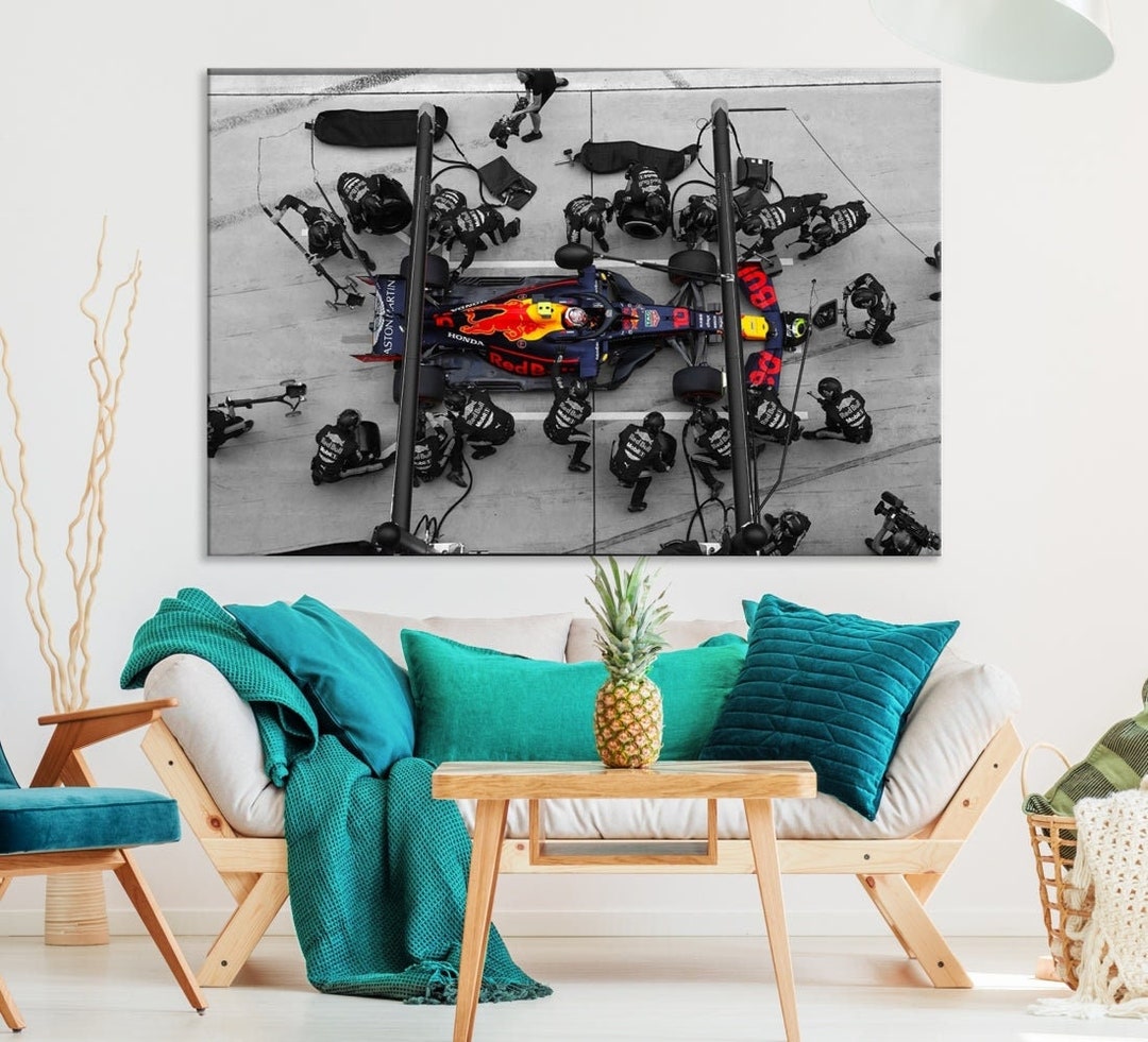 Formula 1 Canvas Wall Art Man Cave Decor Car Racing Print Formula 1 ...
