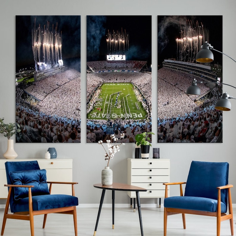Beaver Stadium Penn State Football Canvas Wall Art, Pennsylvania ...