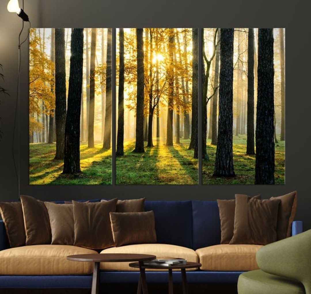 Forest Tree Large Wall Print, Forest Wall Art, Spring Style, Nature ...