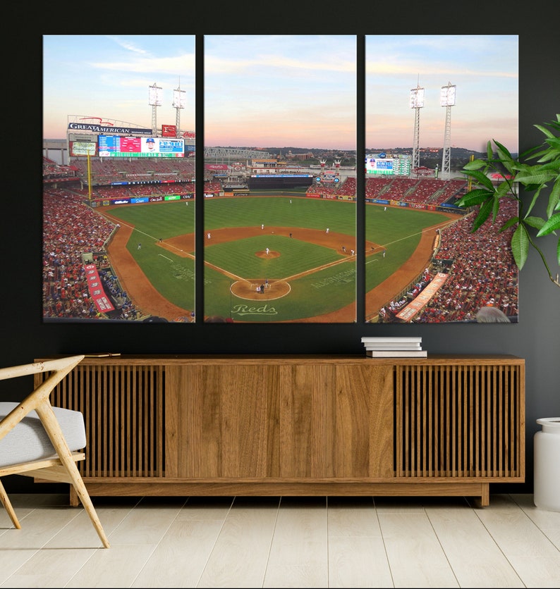 Great American Ball Park Print Cincinnati Reds Stadium Wall Art Print ...
