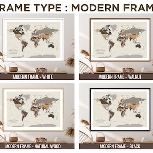 Personalized Push Pin World Map, Personalized Travel Maps, Float Framed ...