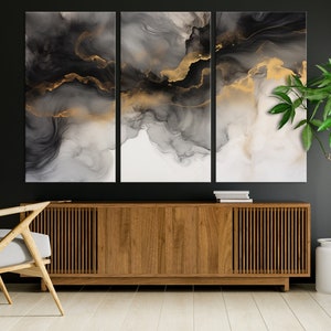 Gray Smoke Abstract Wall Art Print - Etsy