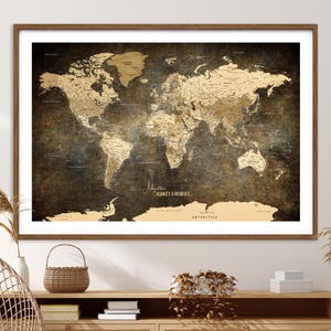 Personalized Push Pin World Map, Personalized Travel Maps, Float Framed ...