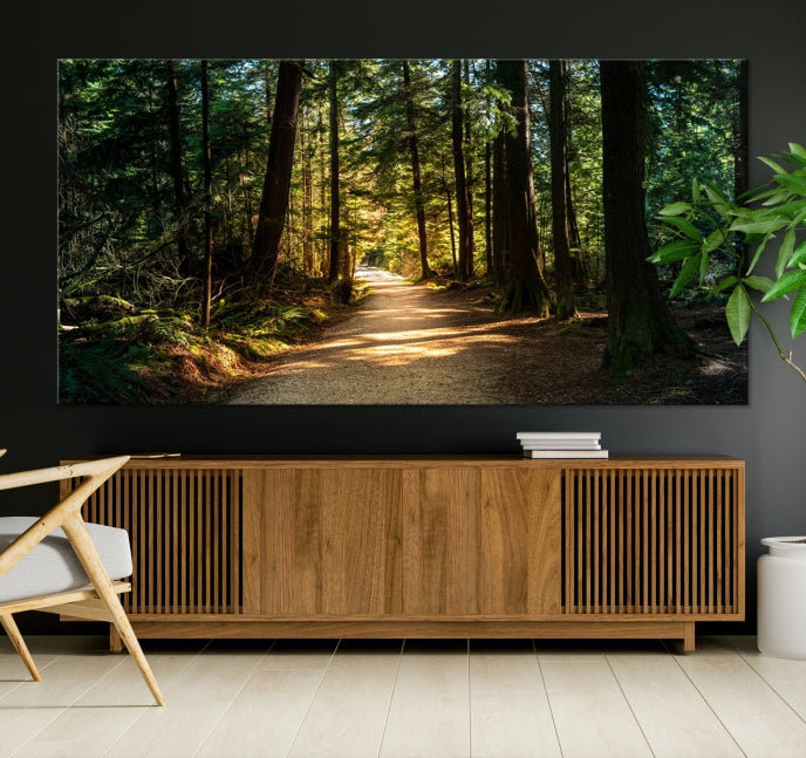 Forest Wall Art, Nature Wall Art, Forest Canvas Print, Woodland Decor ...