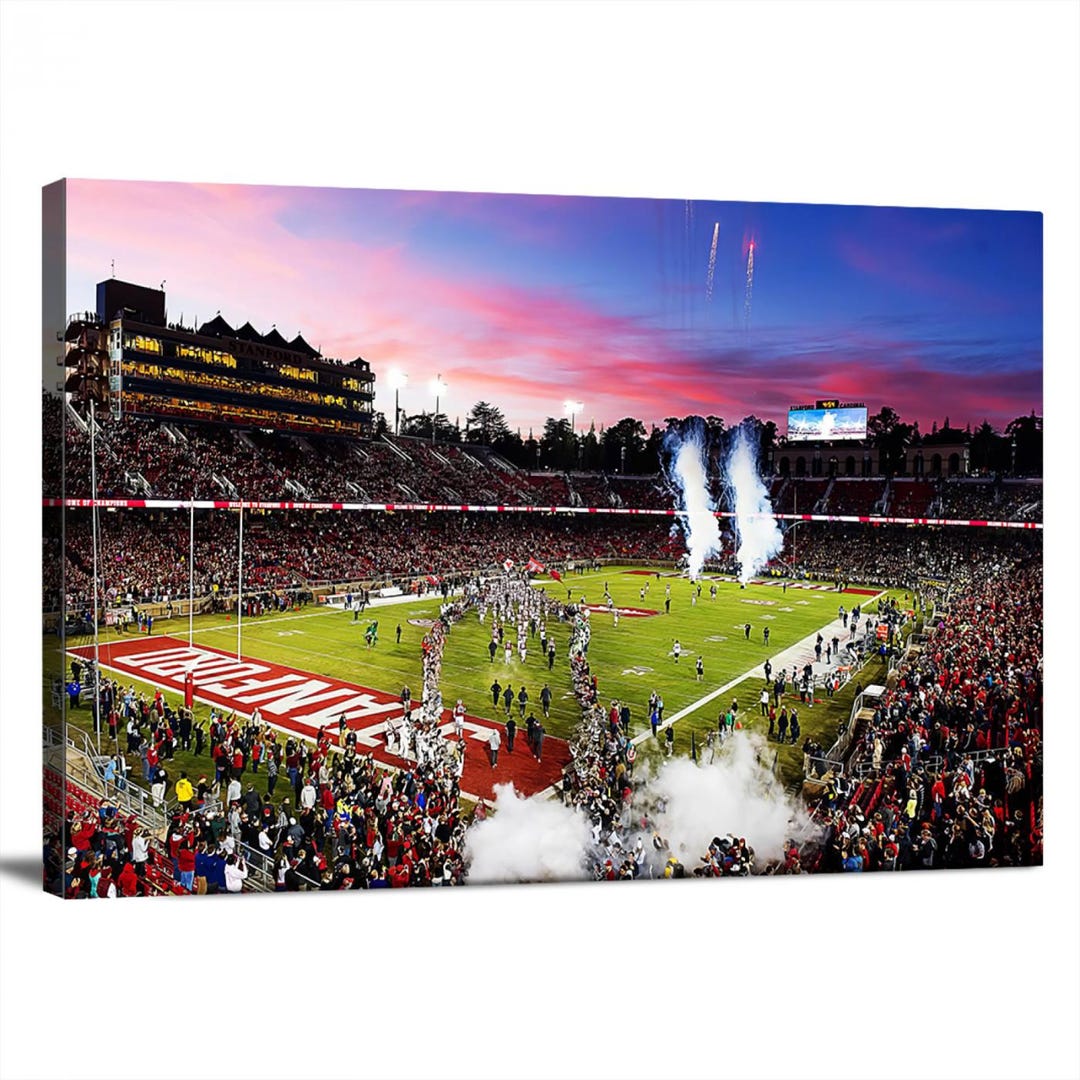 Stanford Stadium Wall Art Canvas Print Iconic Night Game Art Ready-to ...
