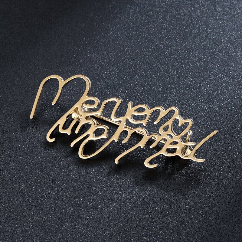 Custom Cursive Font Name Brooch Pin Handwritten Font Letter - Etsy UK