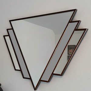 Tinted Art Deco Fan Mirror, 1920's Style Wall Mirror, Art Deco Mirror ...