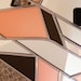 Pink Mirror, Square Mirror, Stain Glass Mirror, Geometric Mirror, Wall ...