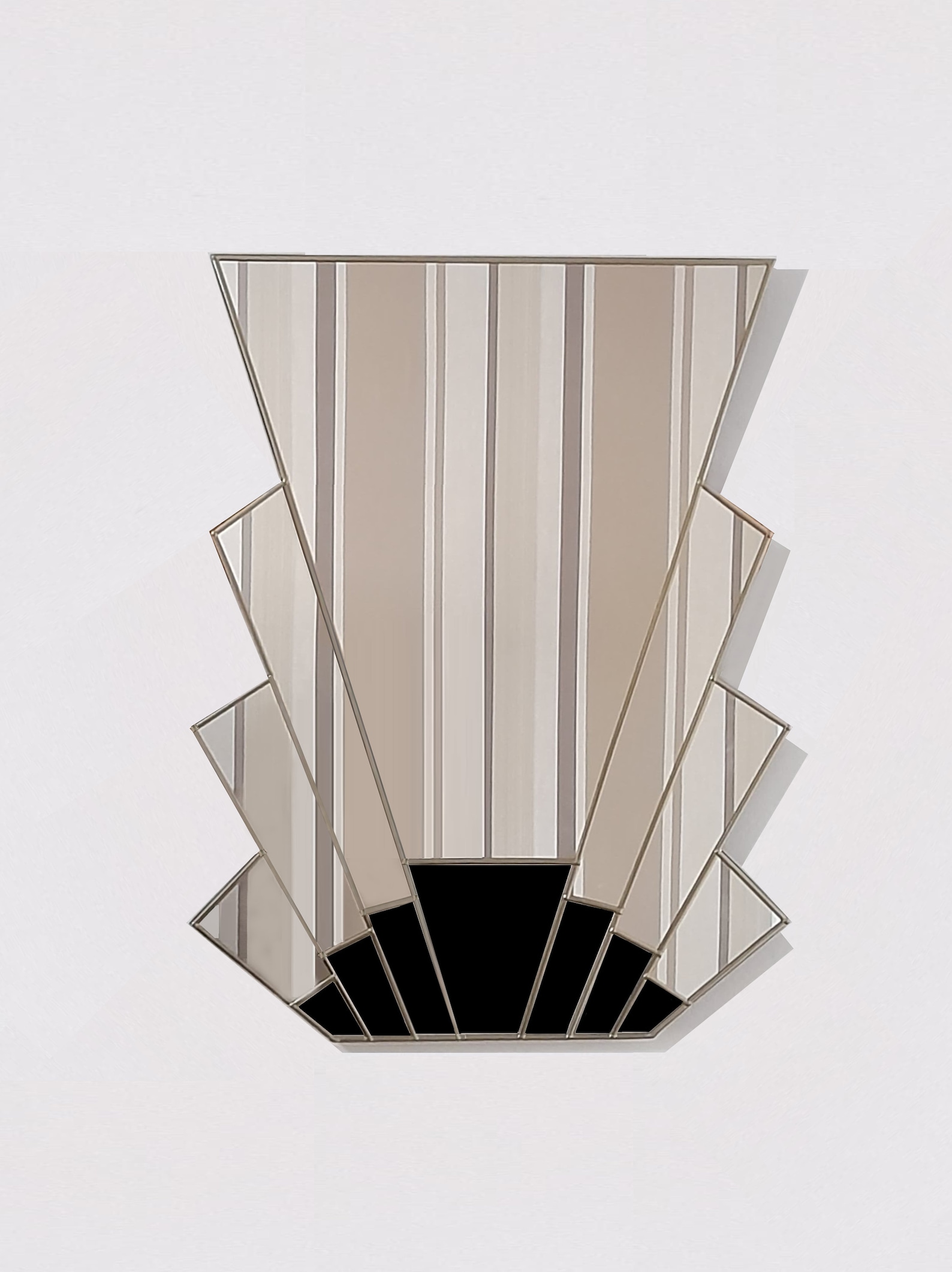 Large Art Deco Wall Mirror Art Deco Fan Mirror Art Deco - Etsy