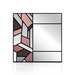 Pink Mirror, Square Mirror, Stain Glass Mirror, Geometric Mirror, Wall ...