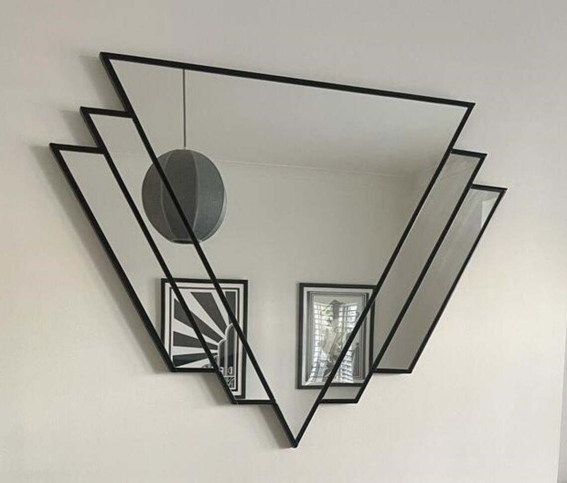 Art Deco Fan Mirror Art Deco Mirror Wall Mirror Vintage - Etsy