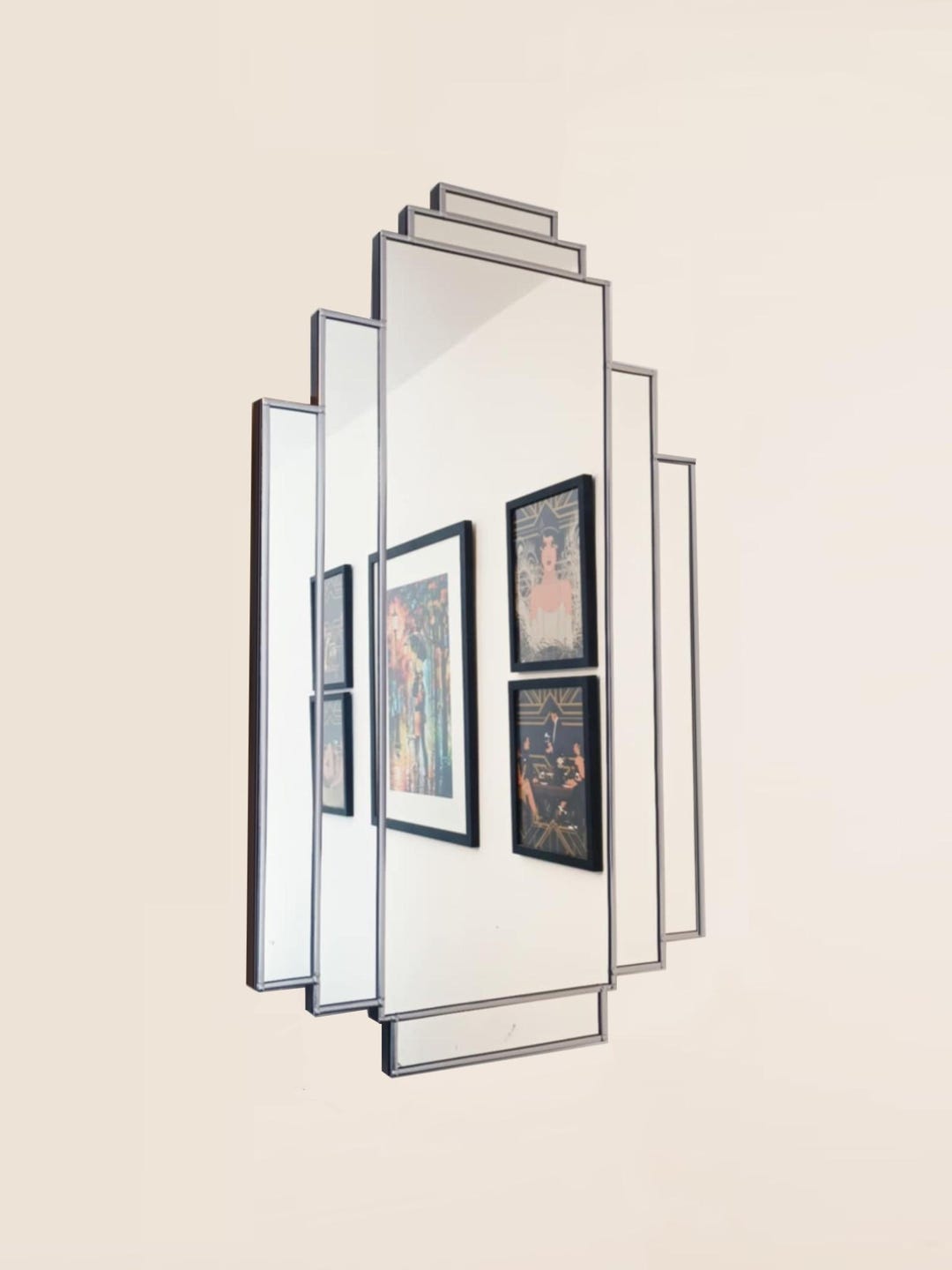 Art Deco Mirror, Vintage Style Wall Mirror, Home Decor, Wall Mirror ...