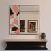 Pink Mirror, Square Mirror, Stain Glass Mirror, Geometric Mirror, Wall ...
