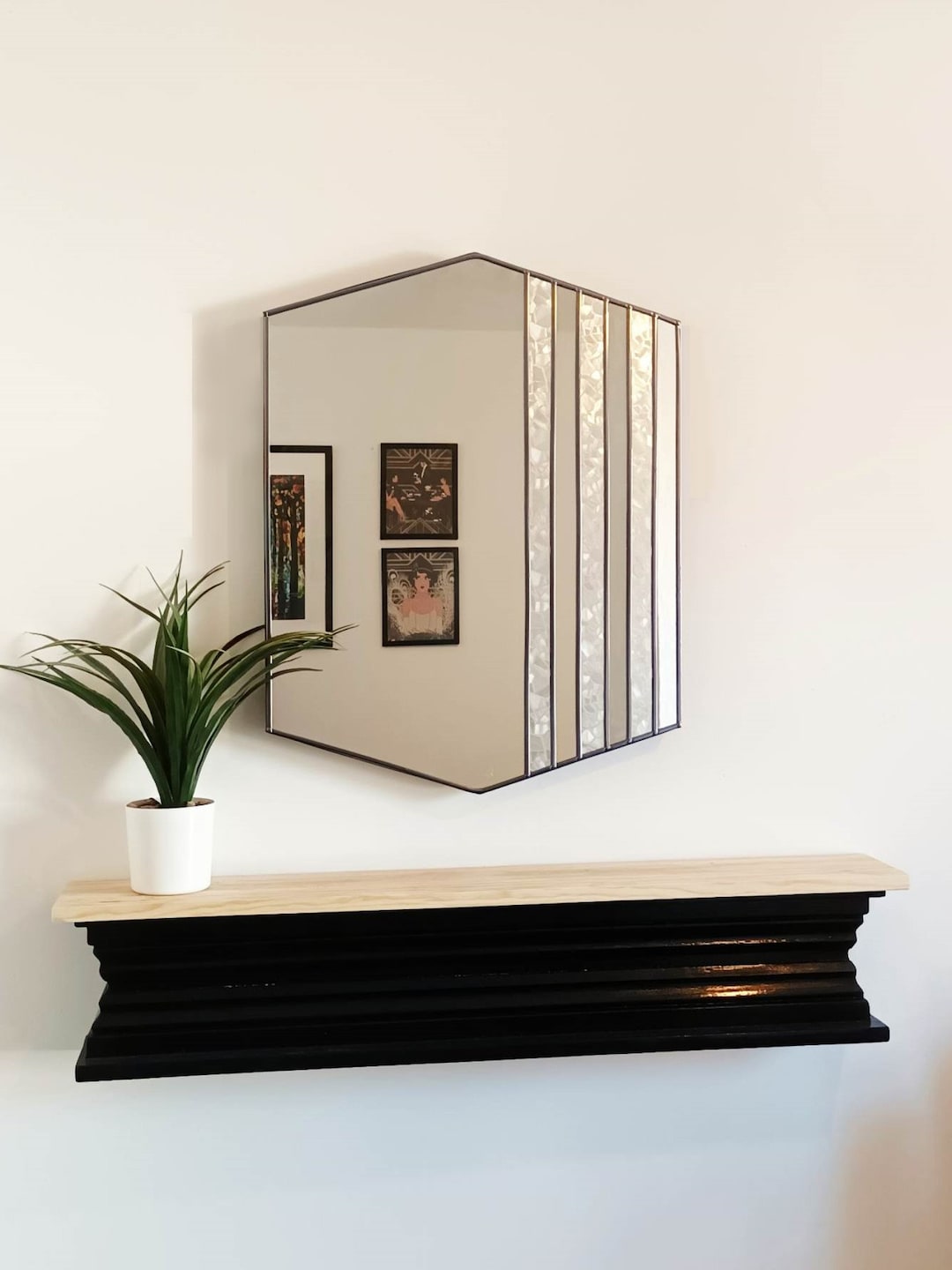 Art Deco Wall Mirror, Art Deco Mirror, Stain Glass Effect Mirror ...
