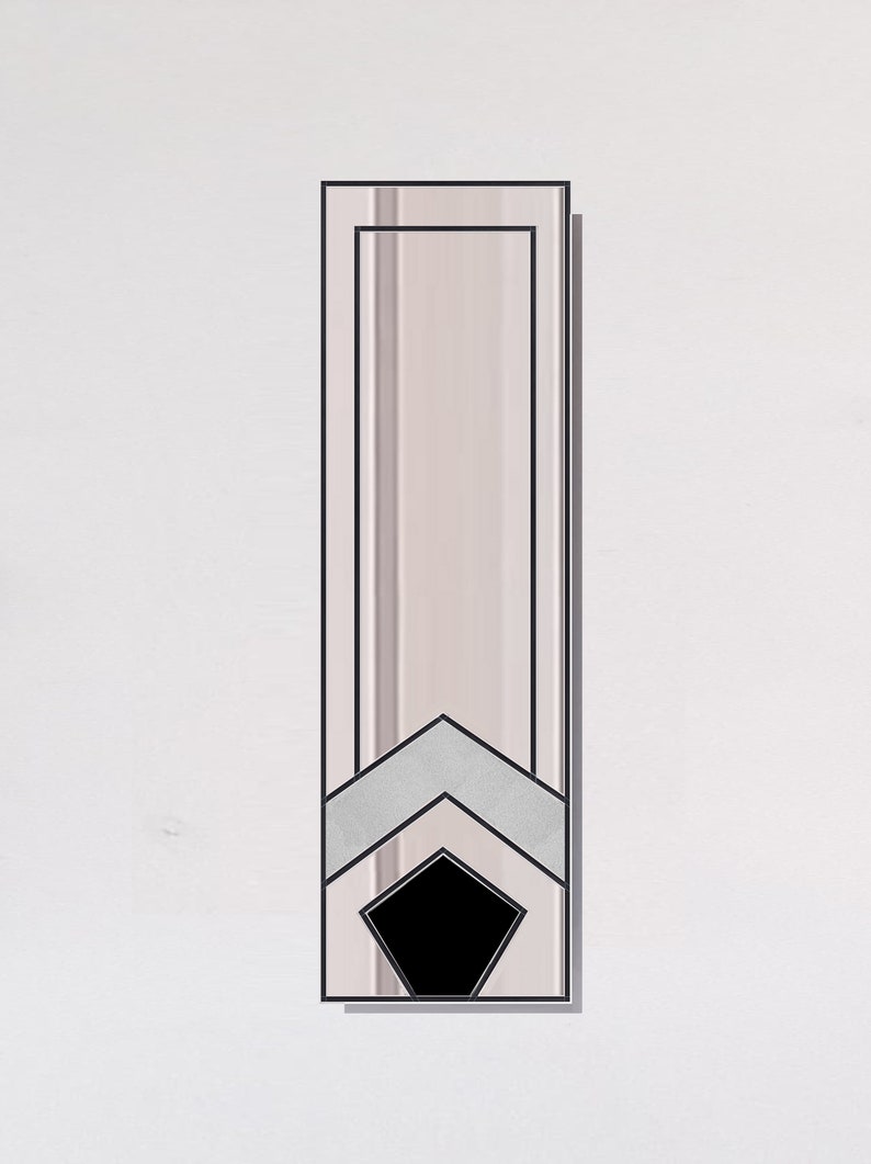Stain Glass Style Art Deco Wall Mirror Art Deco Mirror Slim - Etsy