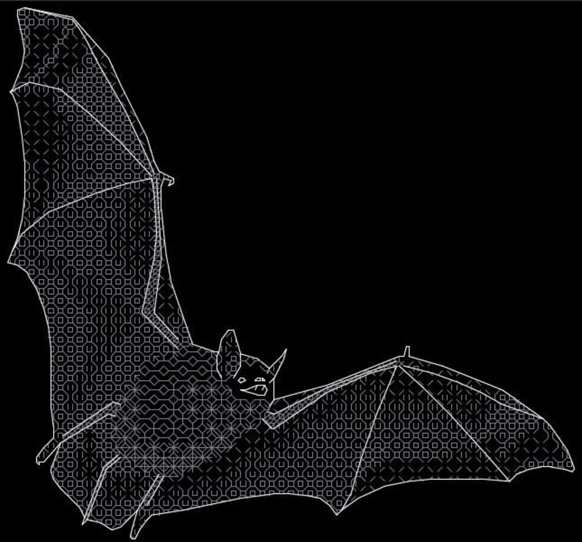Bat Blackwork Shading Pattern (updated) - Etsy