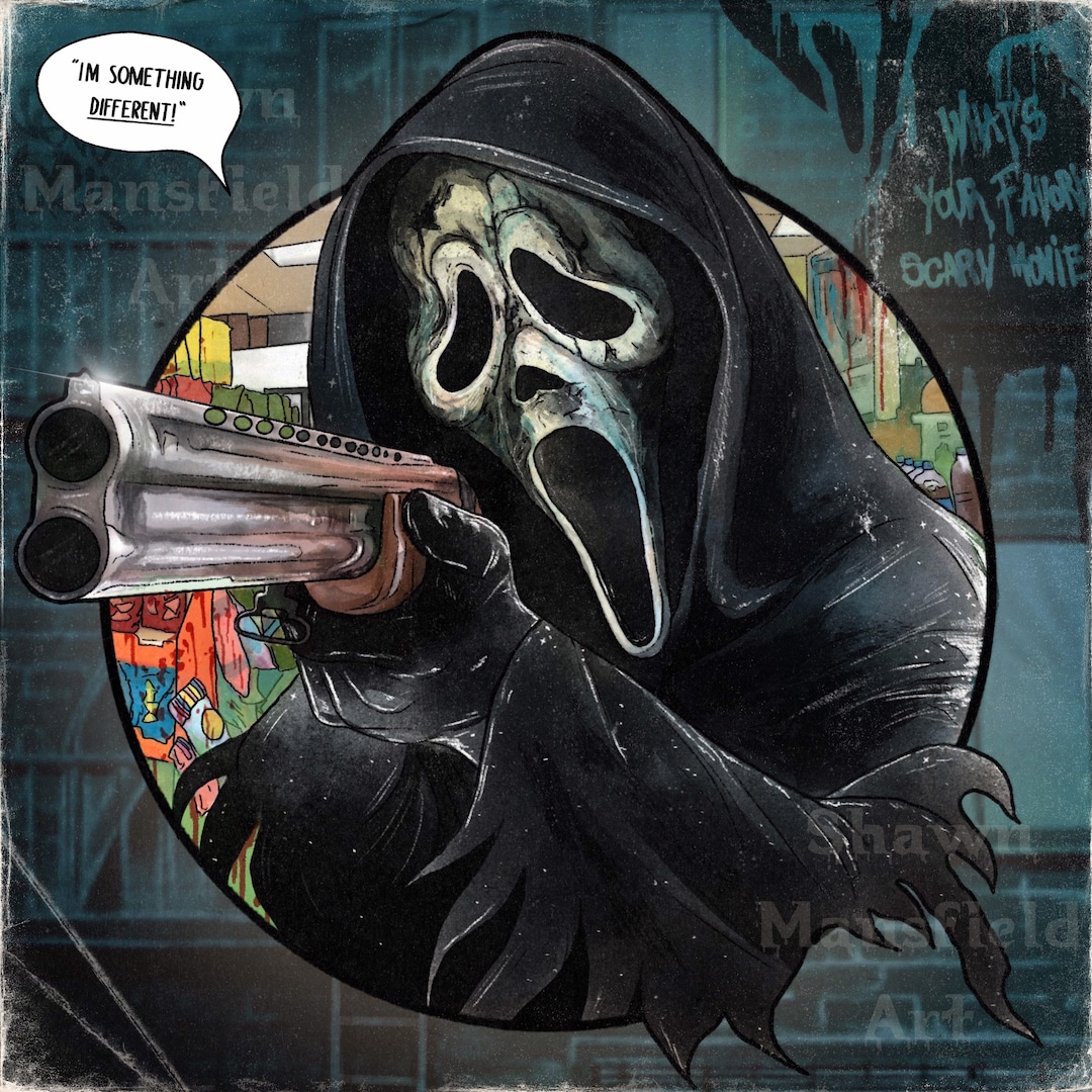 Ghostface Got a Gun 8x8 Print - Etsy
