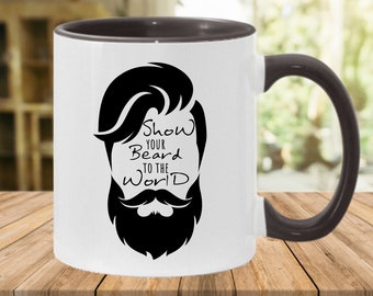 Bearded Man Bun Gifts: Mug // Funny Man Bun President Cup // - Etsy