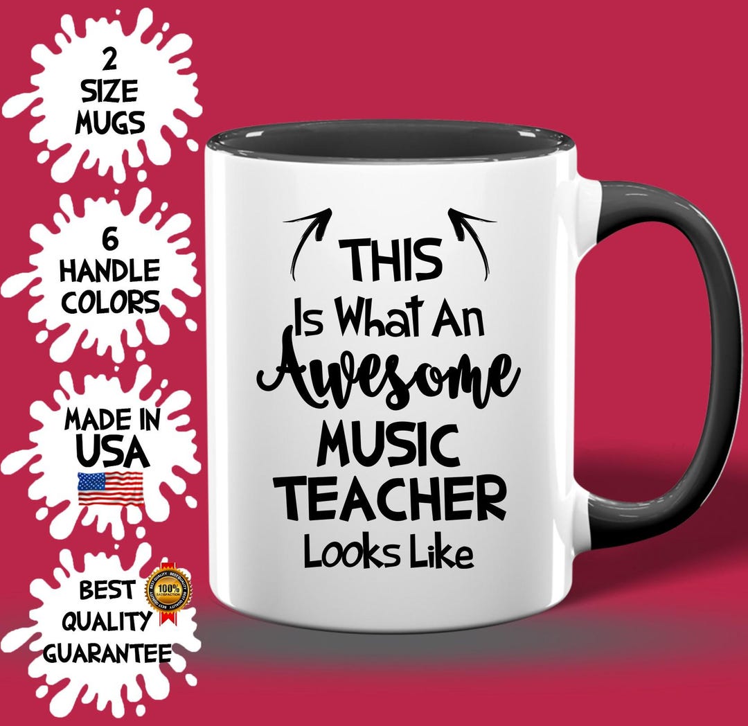 Awesome Music Teacher Mug, This is What an Awesome Music Teacher Looks ...
