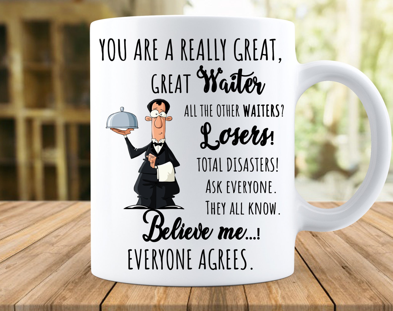 Waitress & Waiter Mug Waitress Coffee Cup Waiter Idea Gift | Etsy
