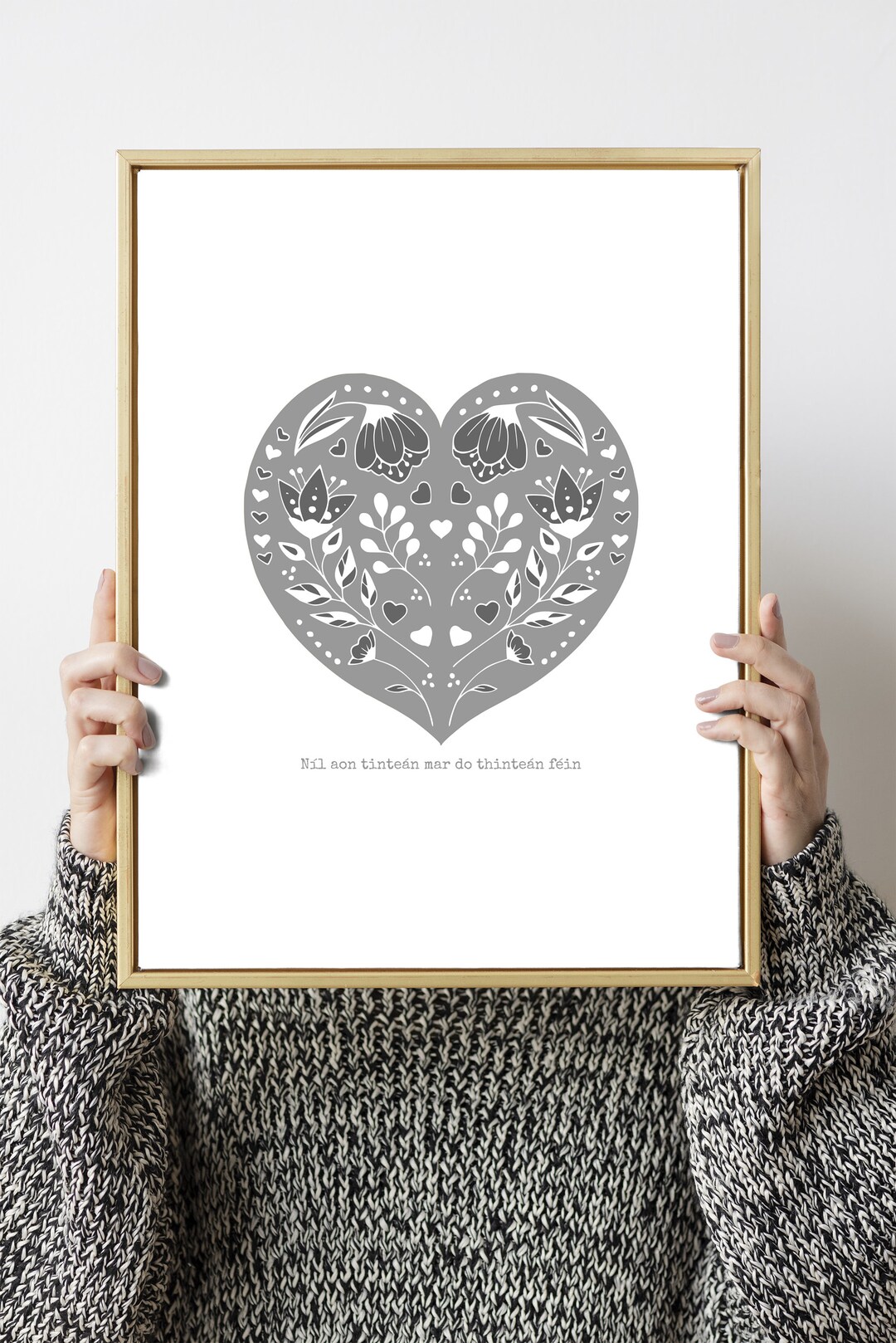 Irish Language Art Folk Art Irish Art Gaeilge Irish - Etsy