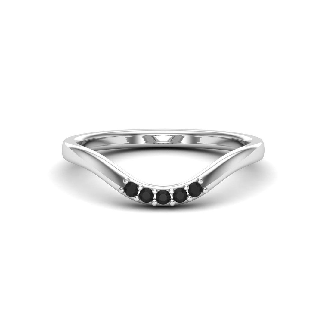 Curved Engagement Ring 1.50mm Round Curved Wedding Band Stacking Ring ...