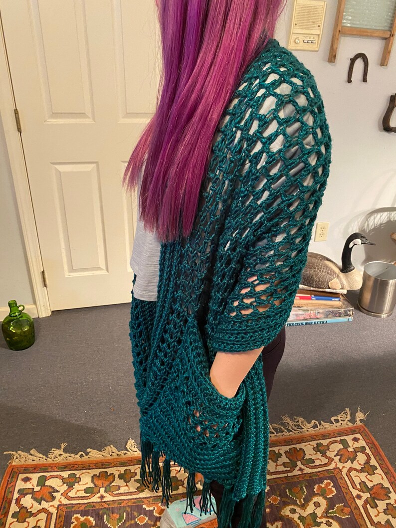Boho Shawl with Pockets | Etsy
