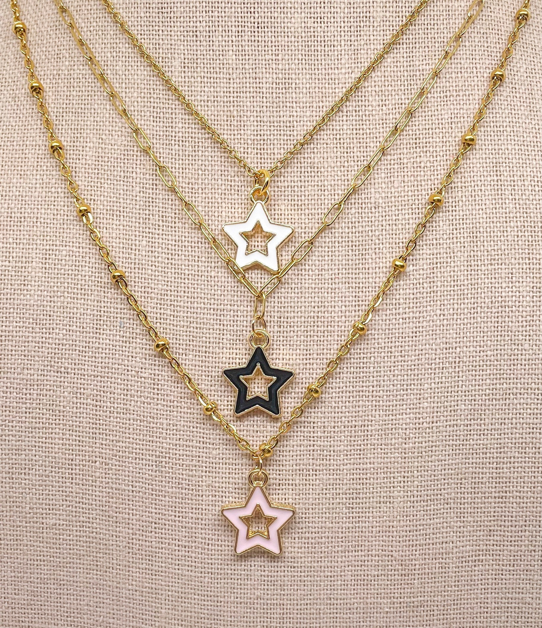 Gold Open Star Necklace - Etsy