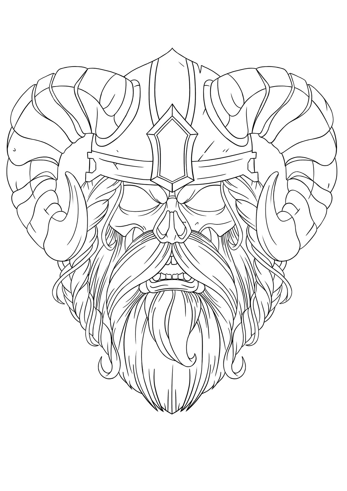 Viking Skull Digital Print - Etsy