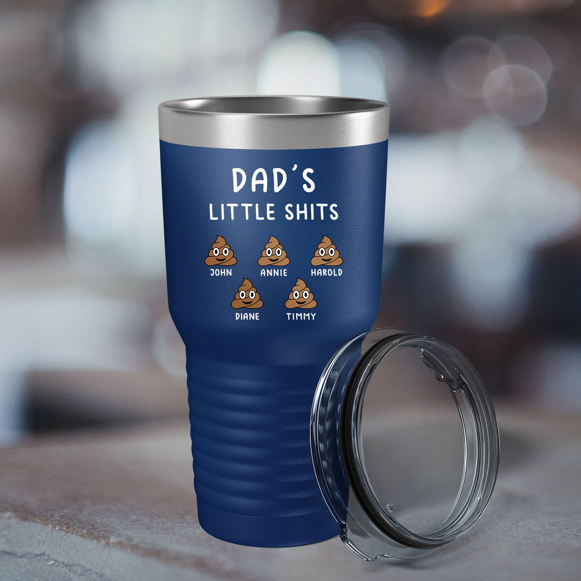 Father's Day Gift From Kids Funny Dad Tumbler With Kids | Etsy