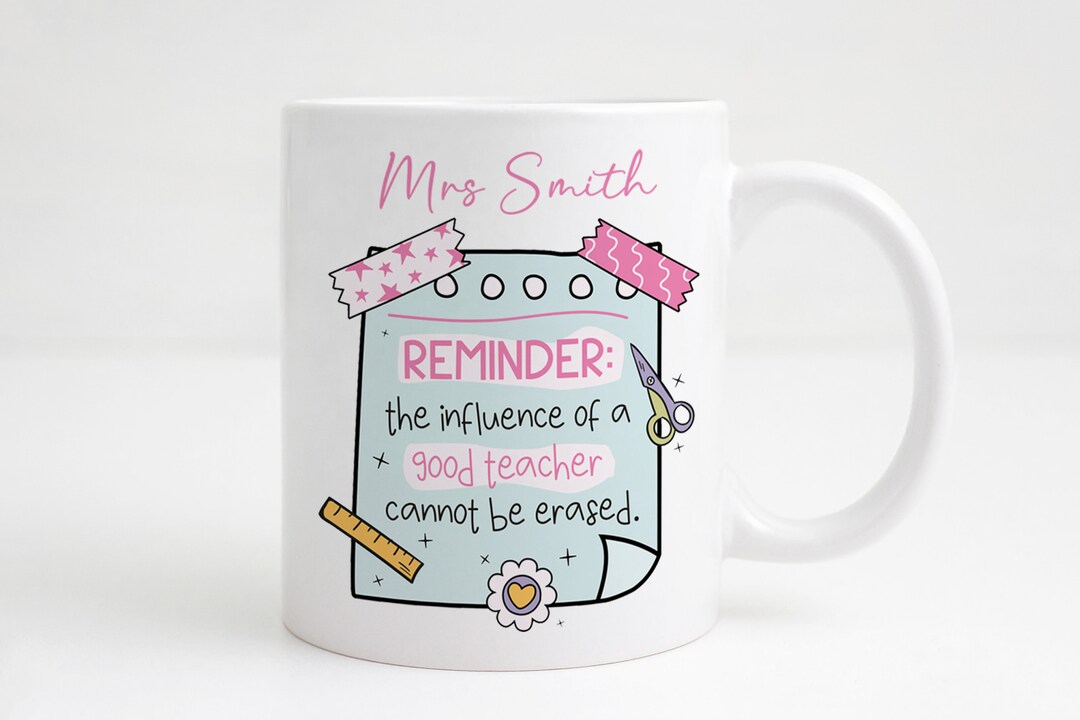 Thank You Teacher Gift Mug, Personalised, Nursery, Childminder Mug, the ...