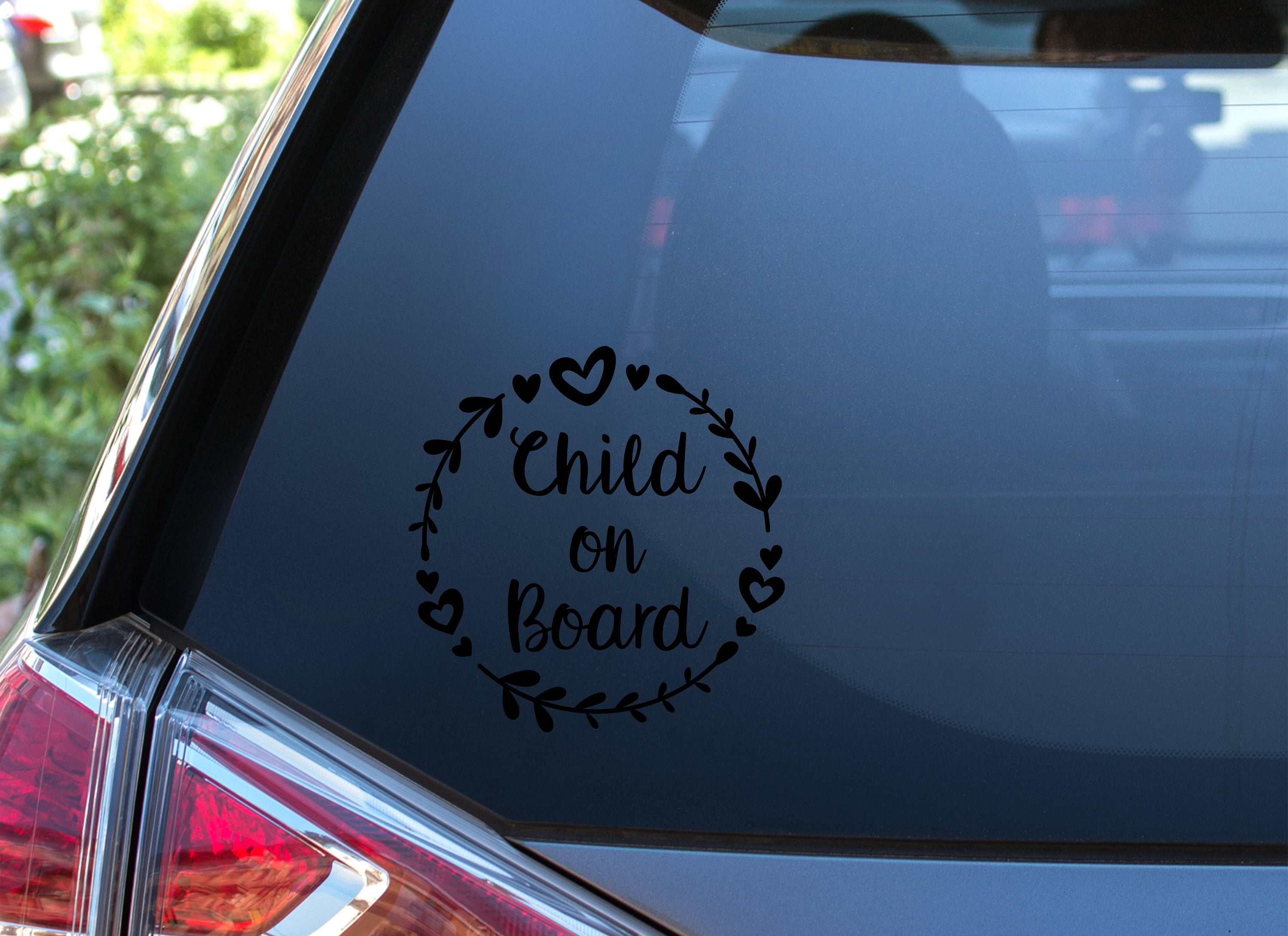 Child on Board Vinyl Car Decal Sticker Hearts Baby Car - Etsy UK