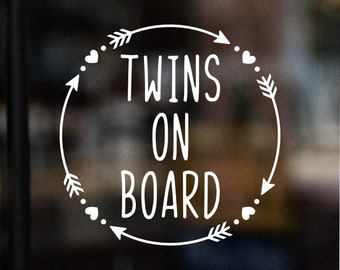Twin Mom Car Decal Mom of Twins twinmom Boy Twins Girl - Etsy