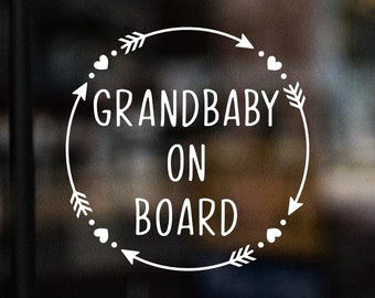 Grandbaby on Board Car Decal - Etsy