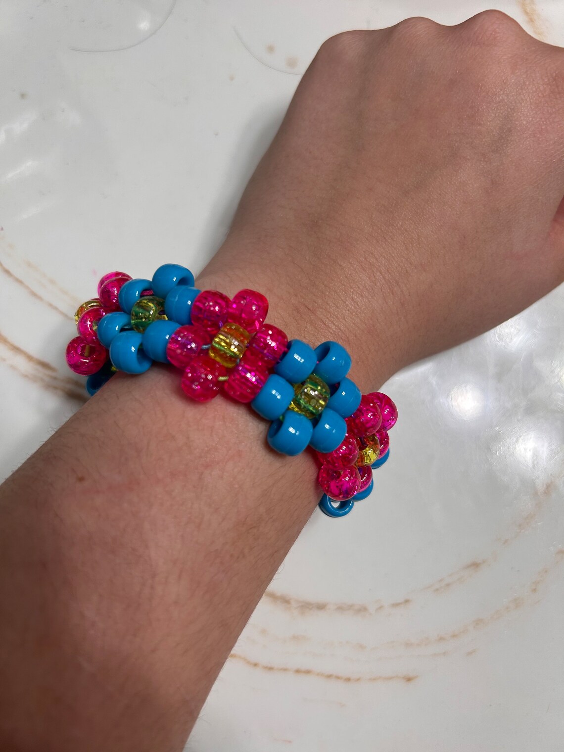 Customizable Flower Kandi Cuff - Etsy
