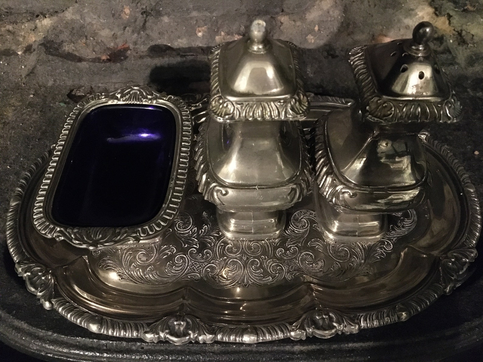 Victorian Style Grenadier Silver Plated Cruet Set - Etsy