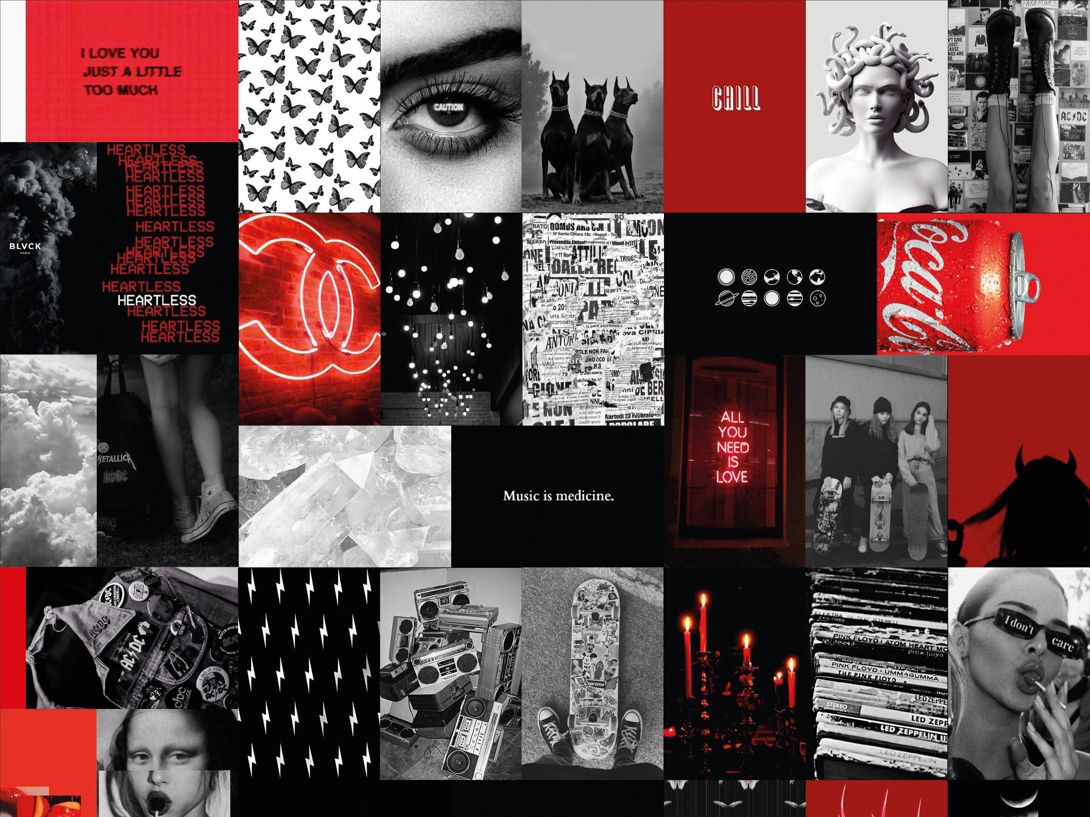 72 pcs Grunge Wall Collage Kit DIGITAL DOWNLOADS | Etsy